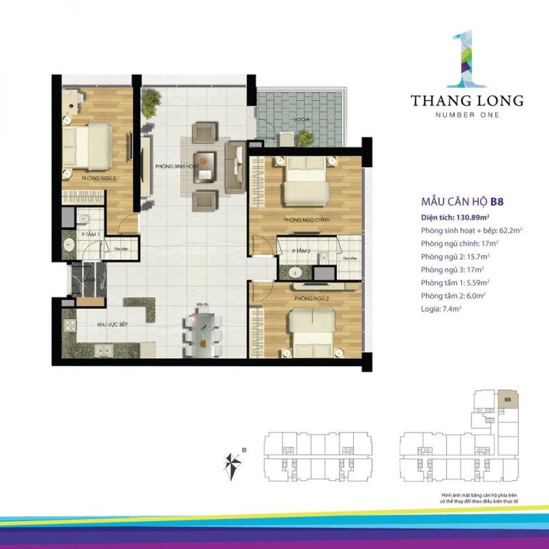 Mặt bằng Thăng Long Number One - Chung cư Thăng Long Number One